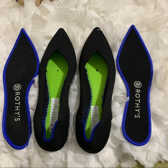 Rothy's | Shoes | Rothys Solid Black Womans Pointed Flat Shoes | Poshmark